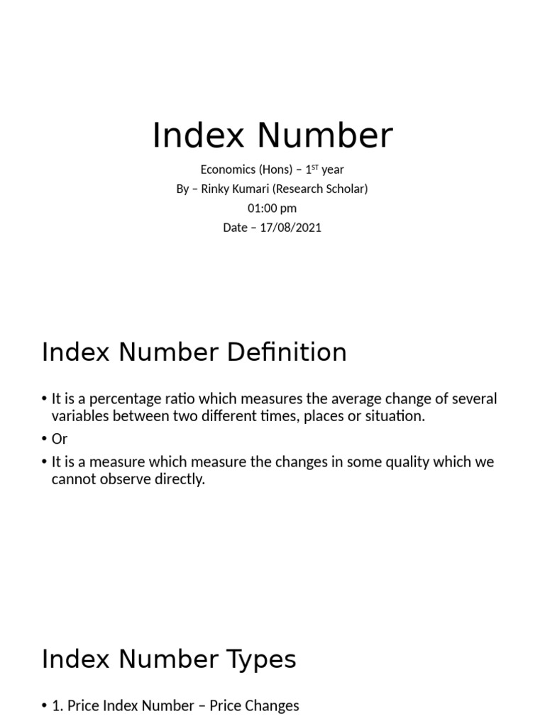 Index Number | PDF
