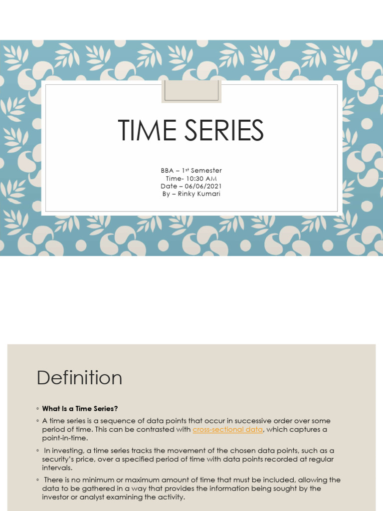 Time Series | PDF | Time Series | Time
