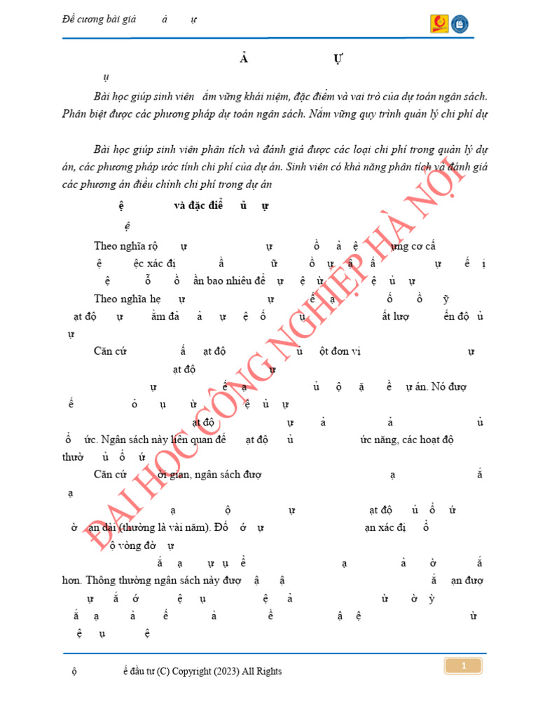 De Cuong Bai Giang Bai 6 | PDF