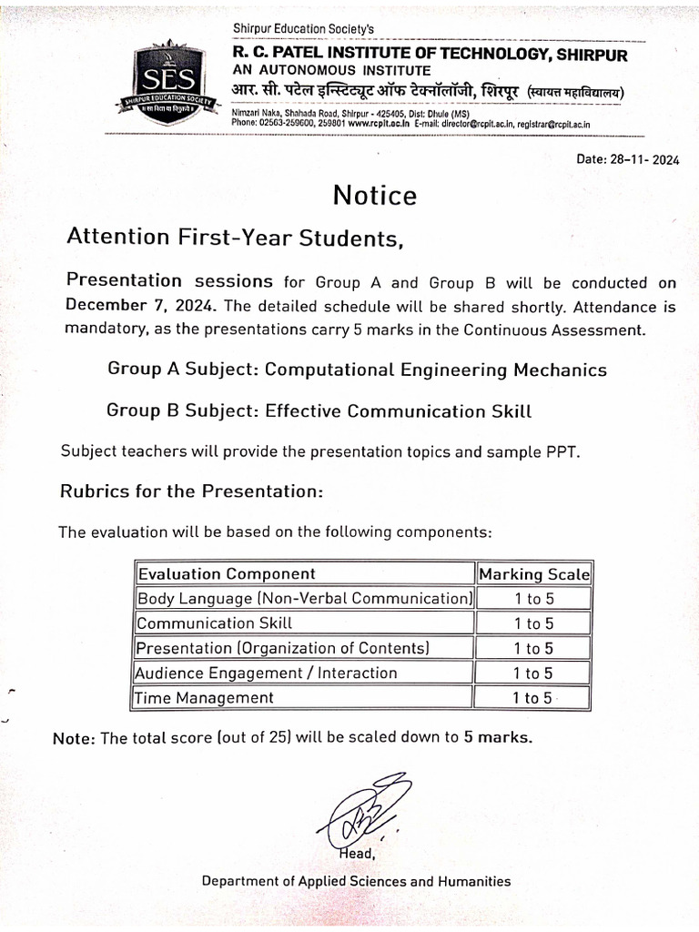 Students Notice | PDF