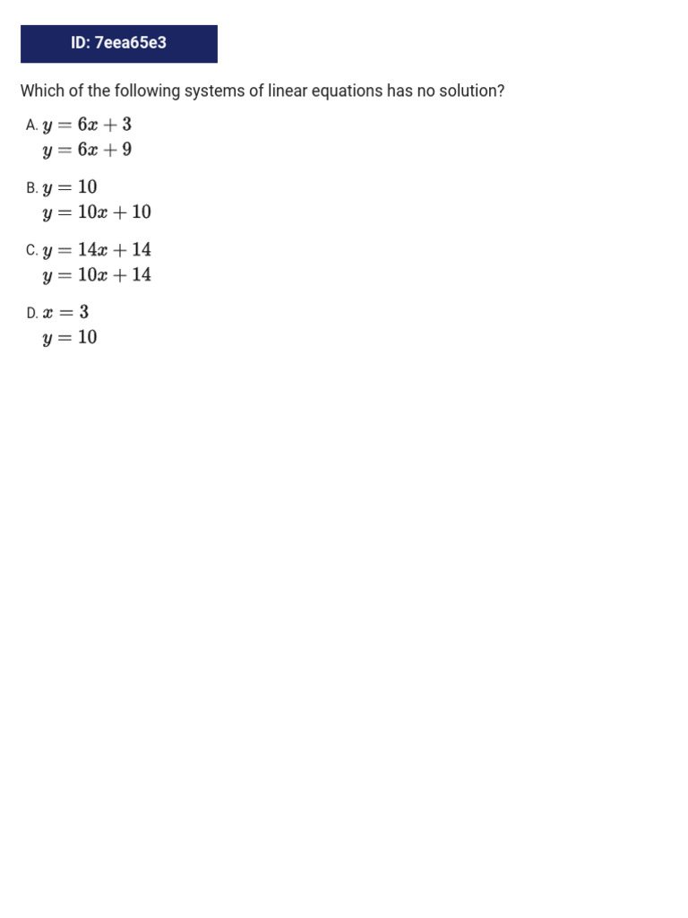 50 Algebra SAT Questions No Answer | PDF | Equations | Elementary Mathematics