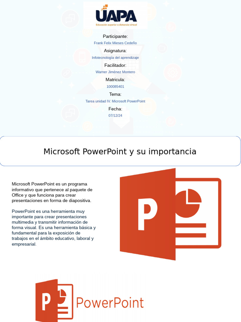 Tarea Unidad IV Microsoft Powerpoint | PDF | Microsoft PowerPoint ...