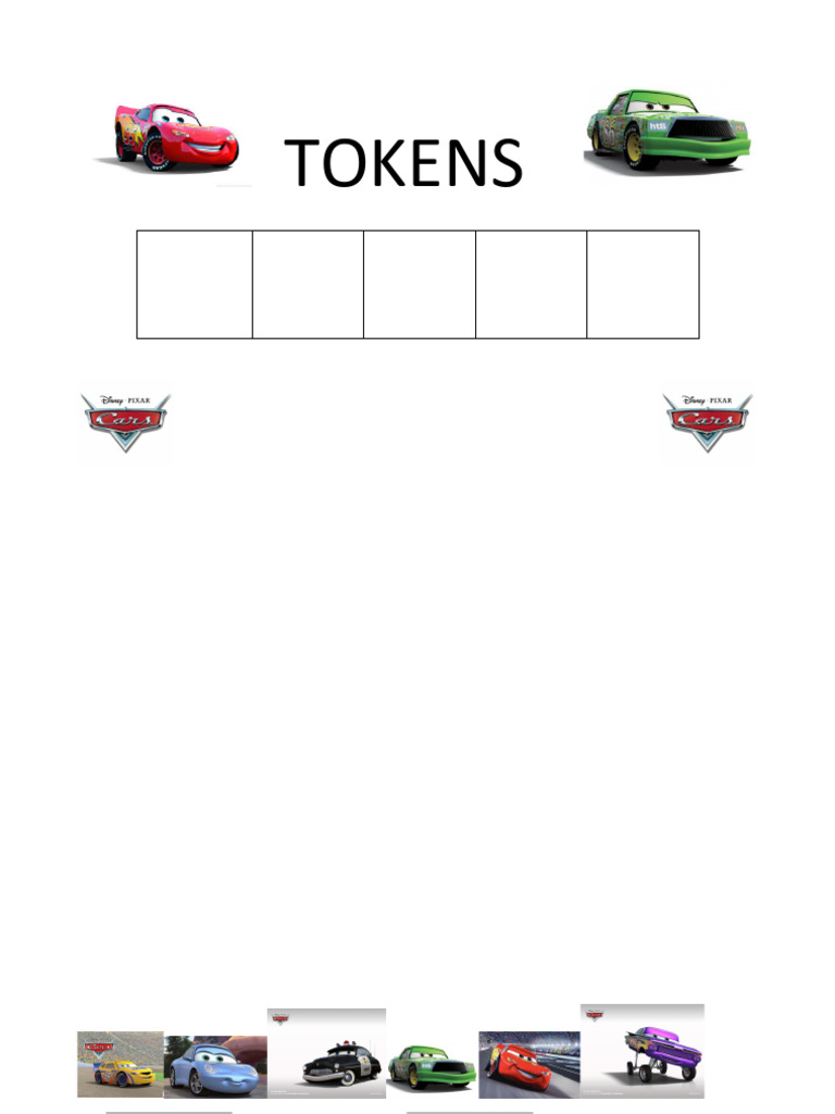 1-5 piece Token Board CARS | PDF