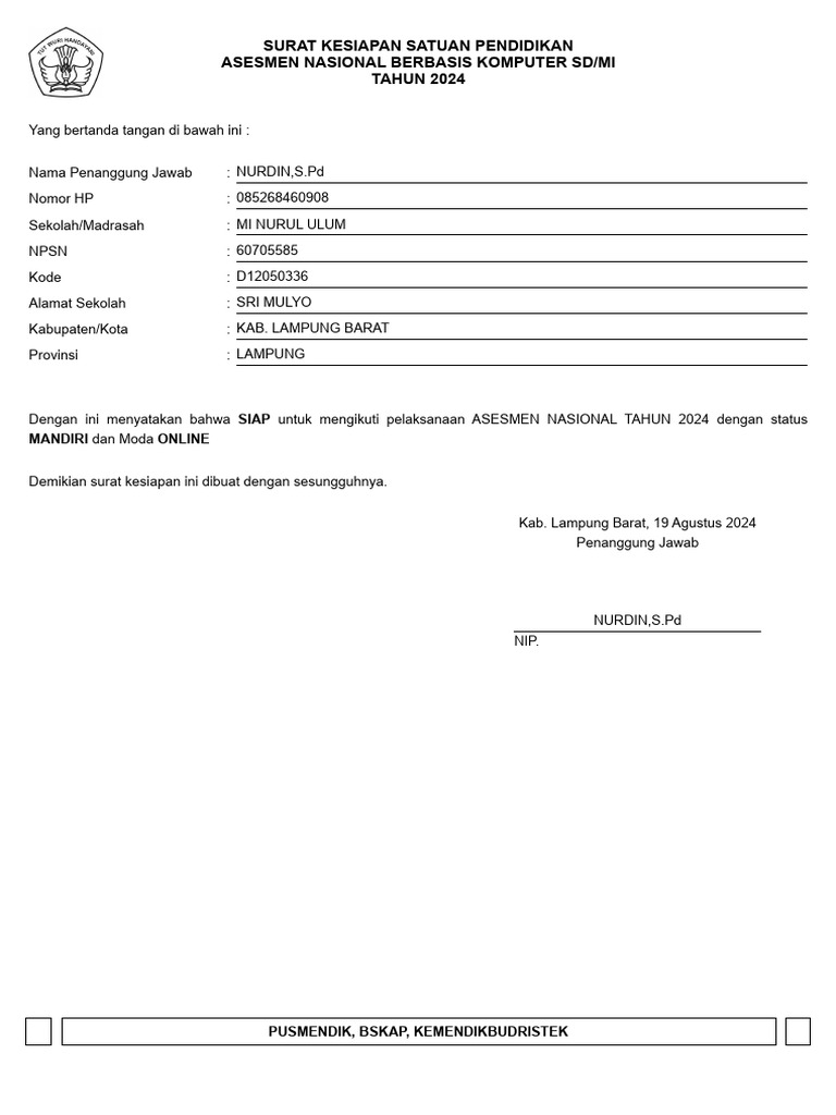 Data Sekolah | PDF