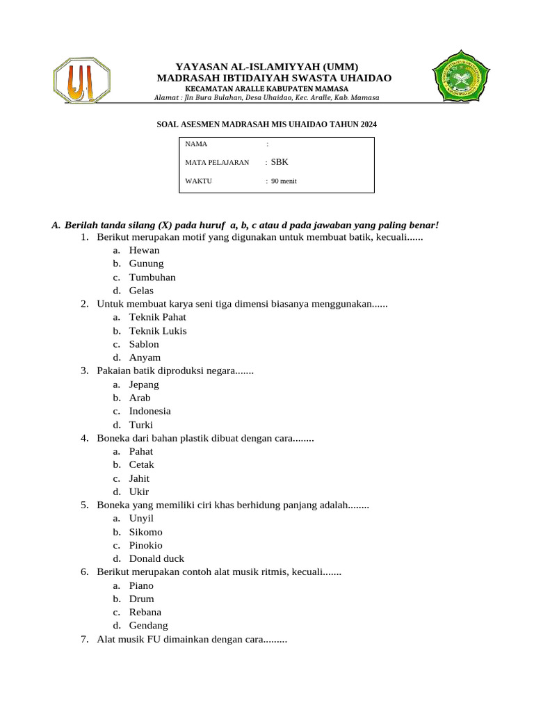 Soal SBK | PDF