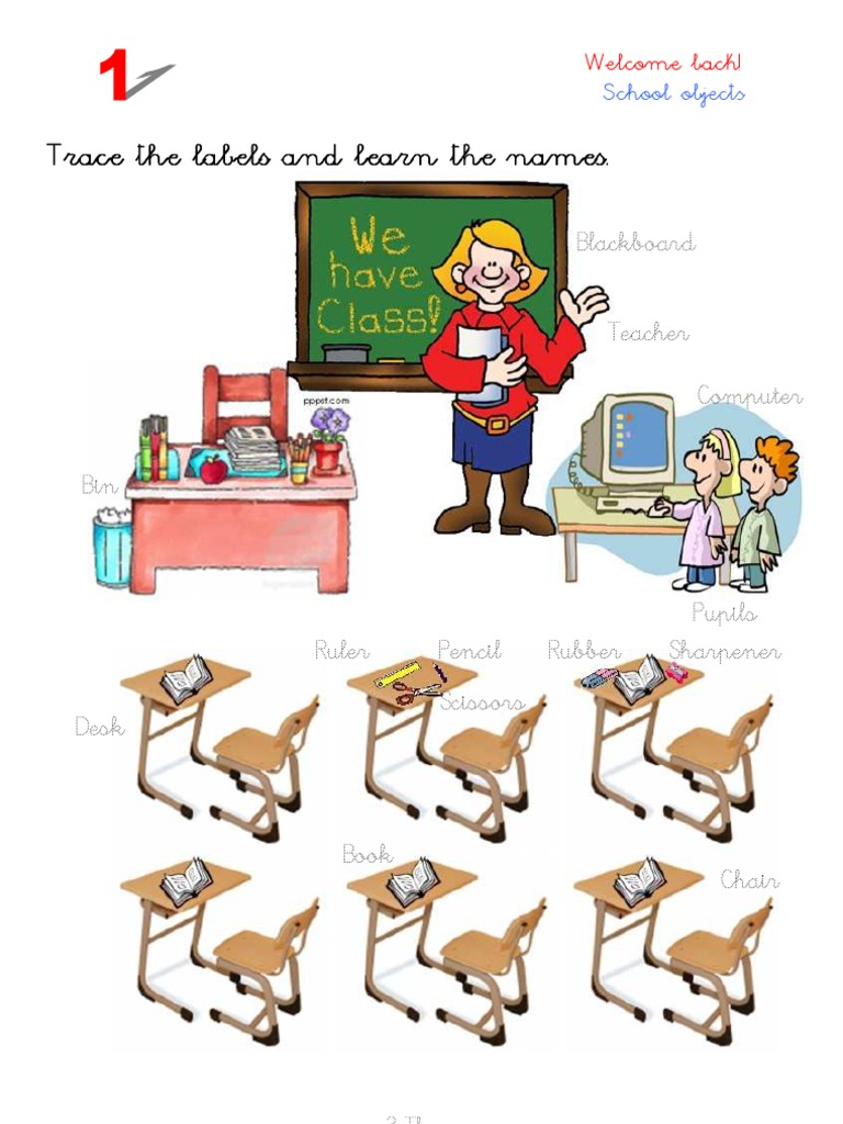 School Objects Activity Book | PDF