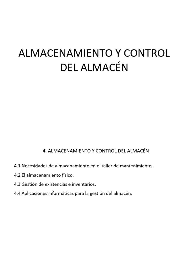 Control y Almacenamiento Eficiente | PDF | Almacén | Margen bruto
