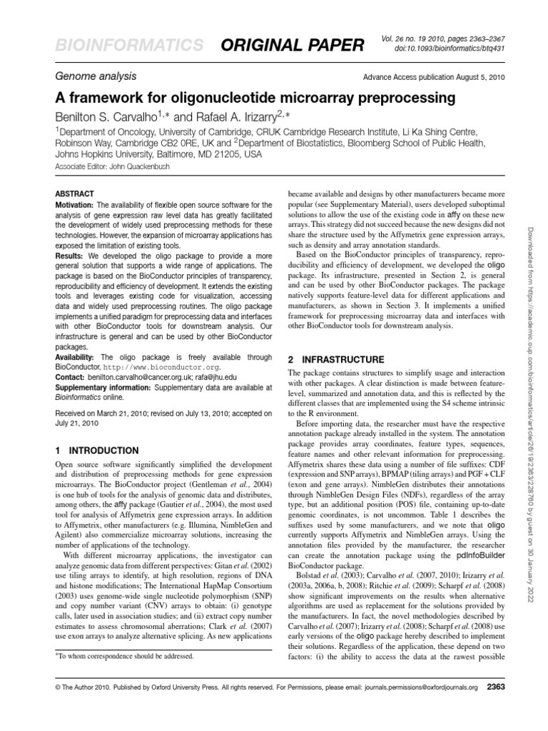 Jurnal 1 | PDF | Dna Microarray | Affymetrix