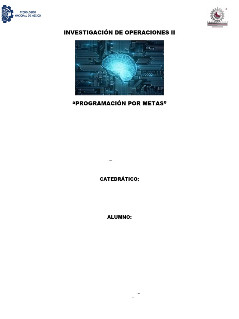Introducción a la Programación por Metas | PDF | Programación lineal ...