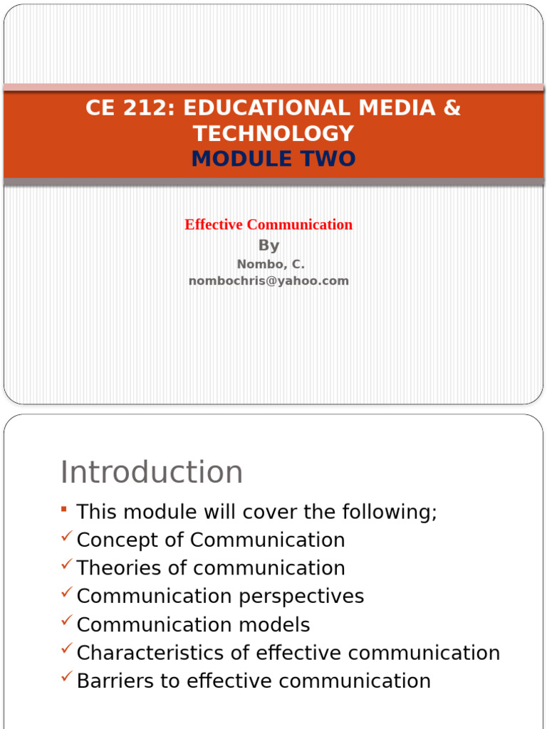 CE 212 Module 2-1 | PDF | Communication | Human Communication