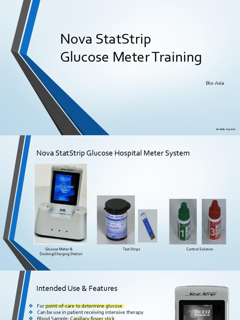 NOVA - Glucose Meter Training | PDF | Glucose | Medical Specialties