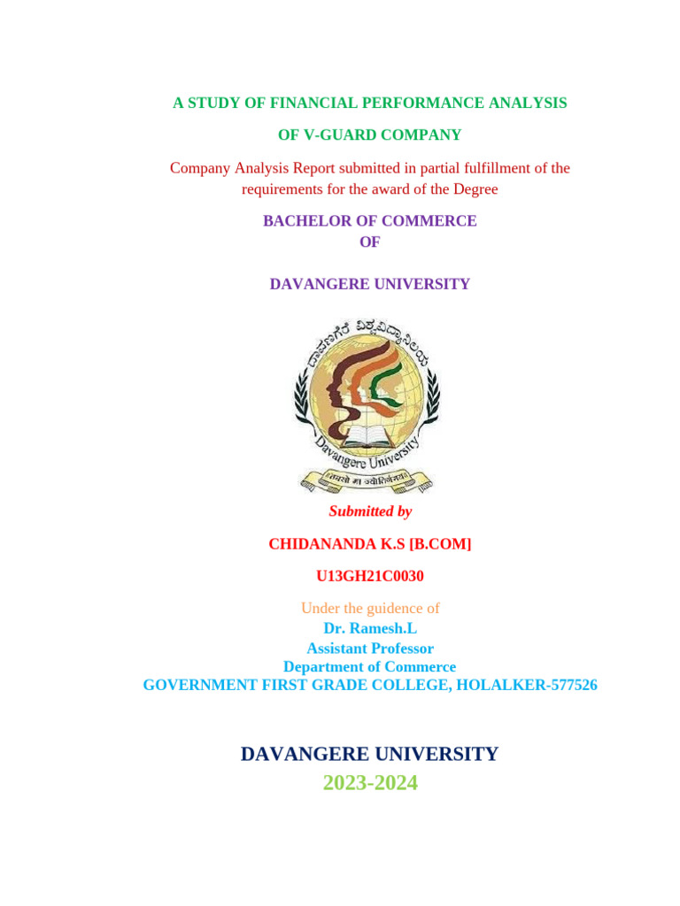Chidananda KS Reg No U13GH21C0030 | PDF | Equity (Finance) | Expense