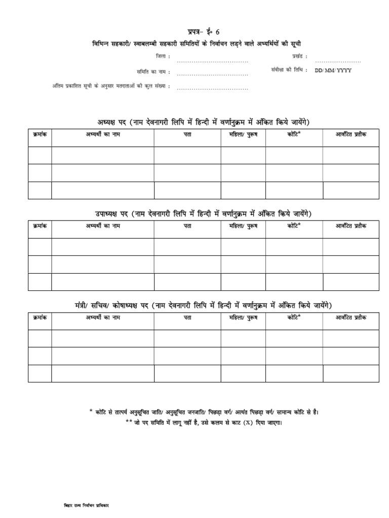 Form E-6_2024 | PDF