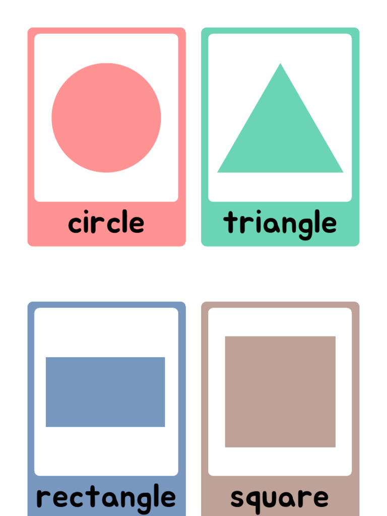 Printable 2D Shapes Flashcard | PDF