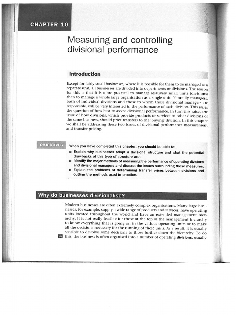 Notes On Divisional Performance | PDF