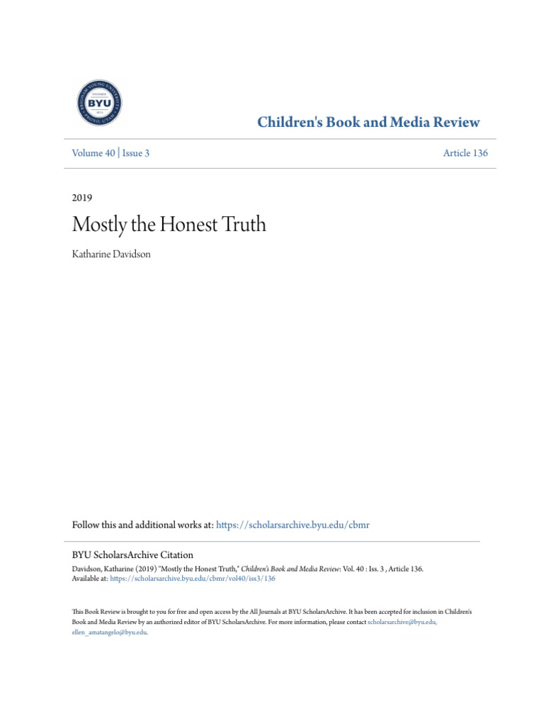 Mostly The Honest Truth | PDF