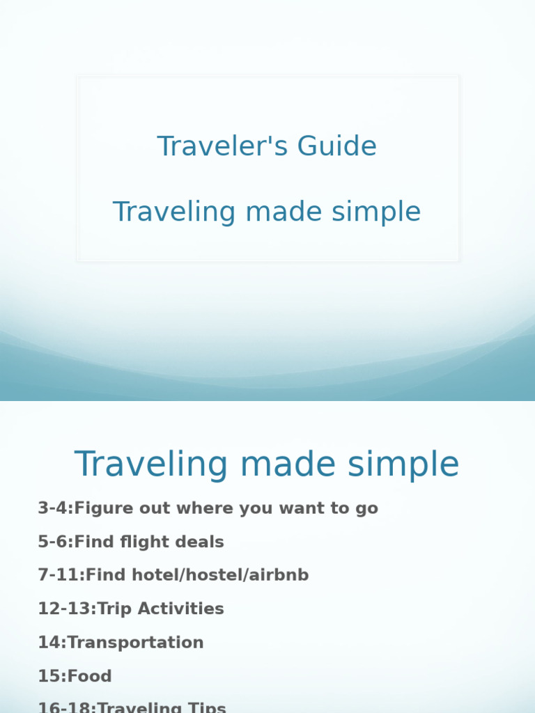 Ultimate Traveler's Powerpoint | PDF | Hostel | Travel Visa