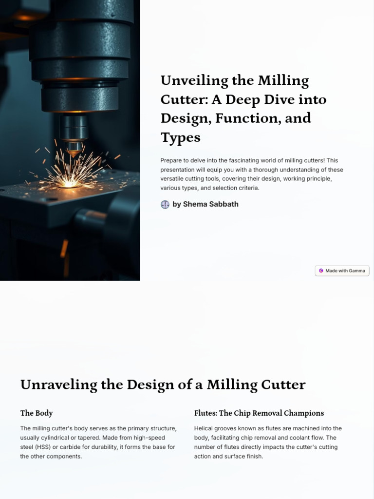 Unveiling The Milling Cutter A Deep Dive Into Design Function and Types ...