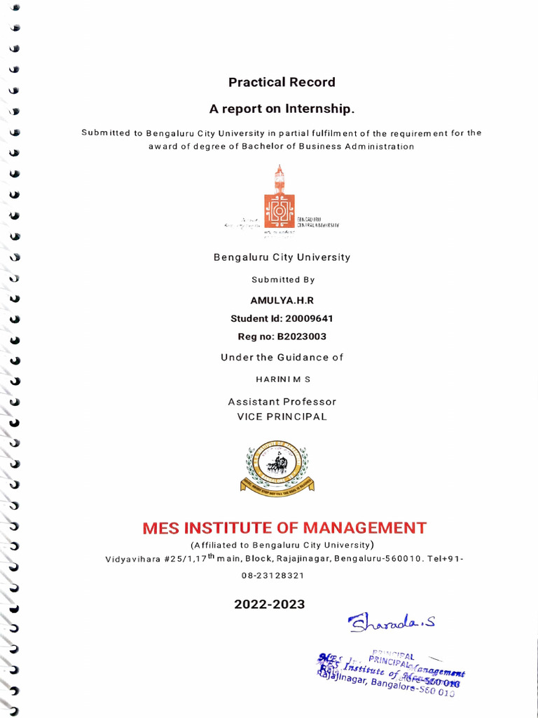 Internship Report Bba | PDF | Vocational Education | Business