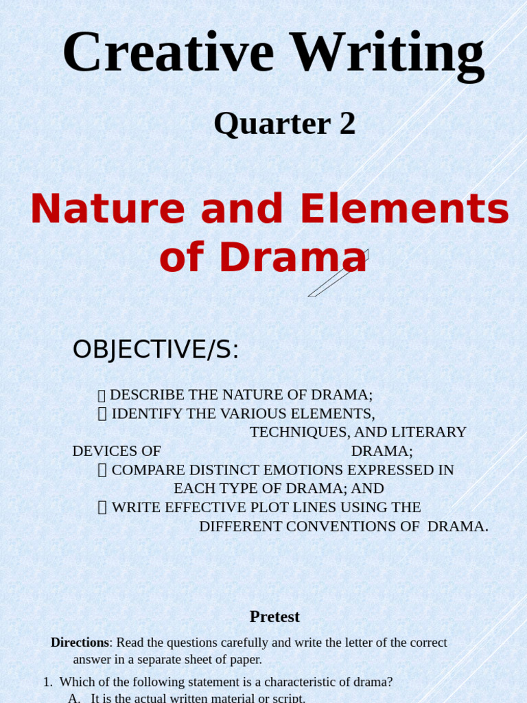 1 - Q2 Creative Writing | PDF | Plot (Narrative) | Tragedy