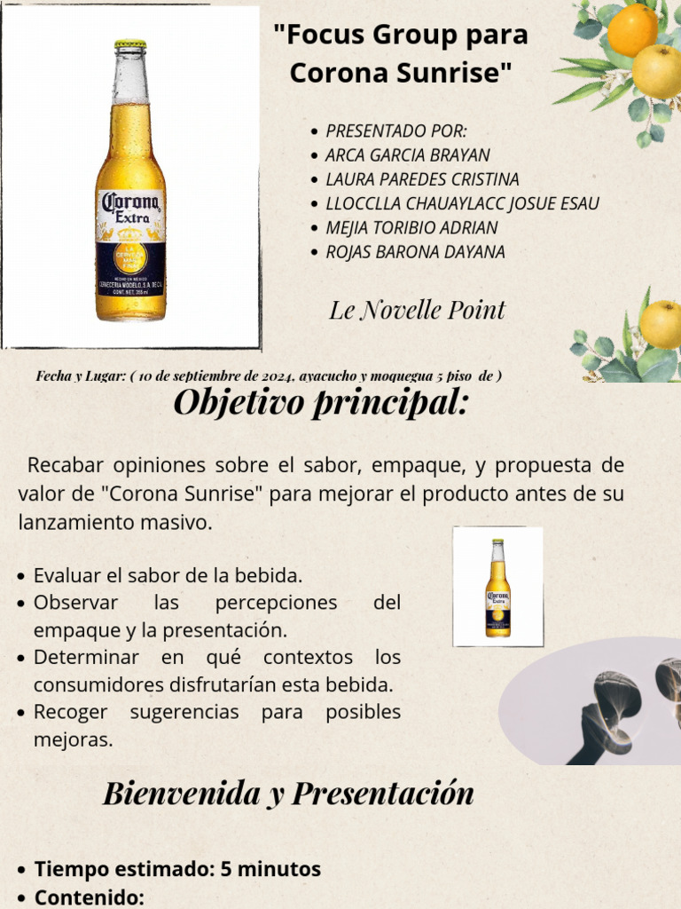 Presentacion de Focus Group | PDF | Bebida | Té