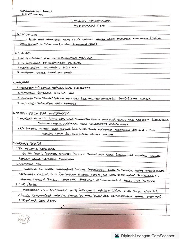 lp kontrasepsi, antenatal, bbl, post partum | PDF