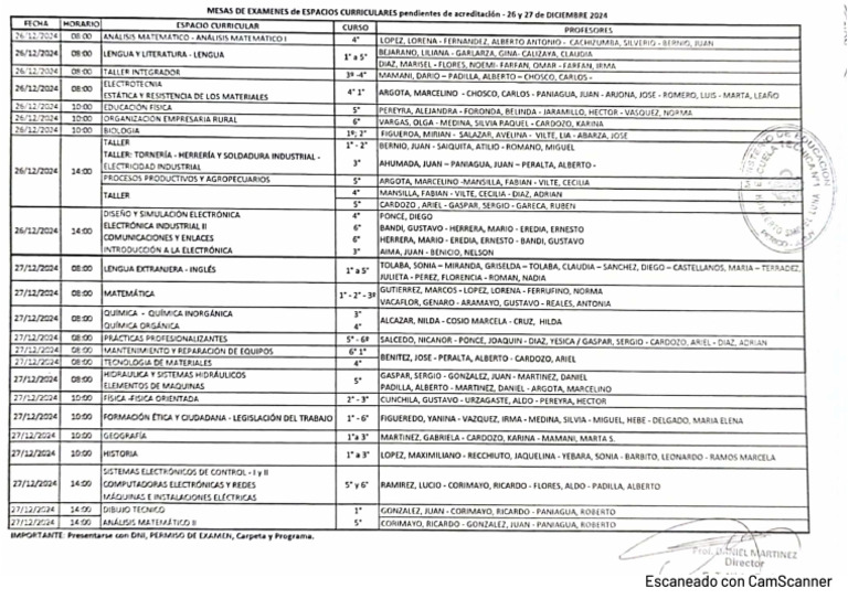 Exámenes Dic-24 | PDF