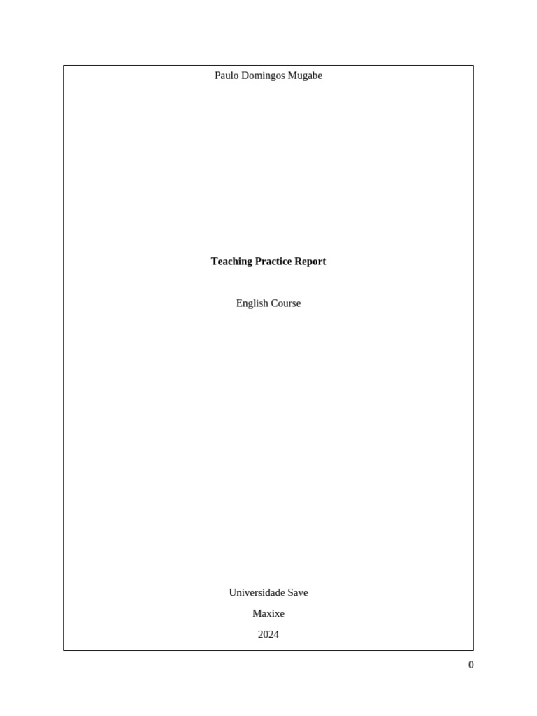 Report TP | PDF | Classroom | Teachers
