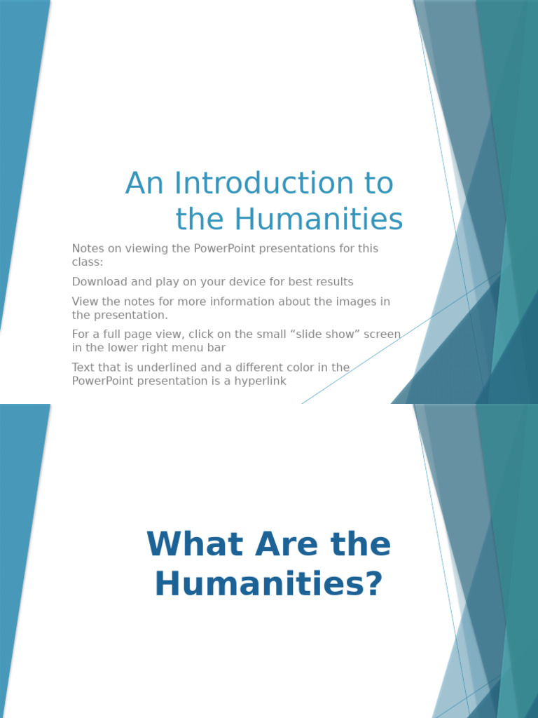Intro to the Humanities | PDF | Composition (Visual Arts) | The Arts