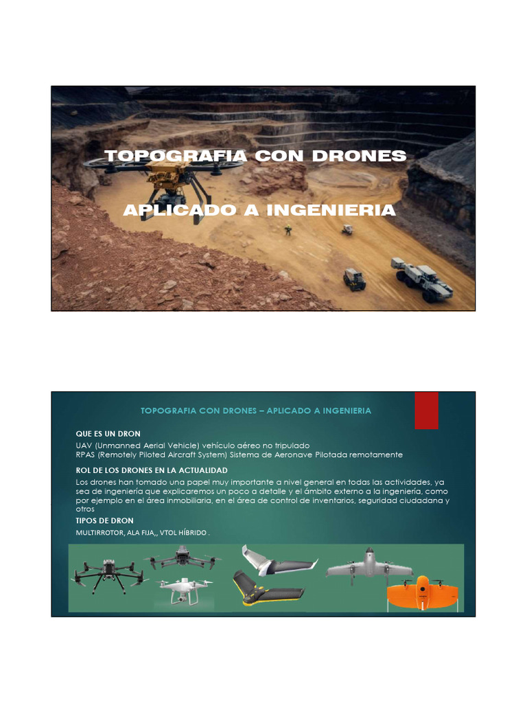 1.-Topografia Con Drones Aplic A Ing | PDF | Vehículo aéreo no ...