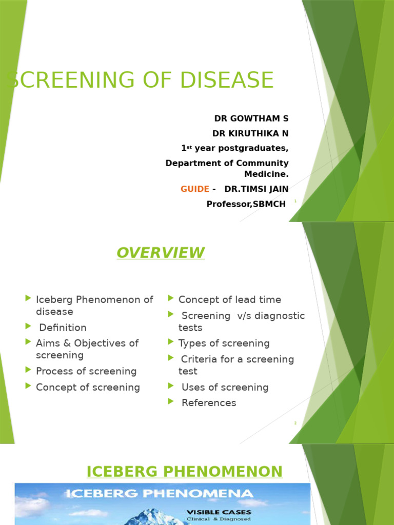 Disease Screening Essentials | PDF | Screening (Medicine) | Medical ...
