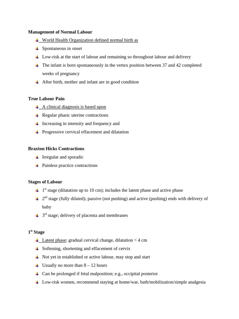 Management of Normal Labour - Lecture File | PDF | Childbirth | Motherhood