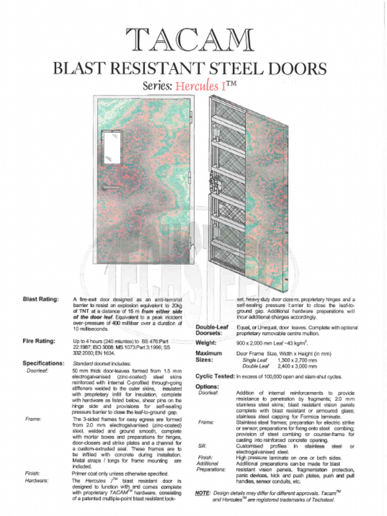 Blast Resistant Steel Door | PDF