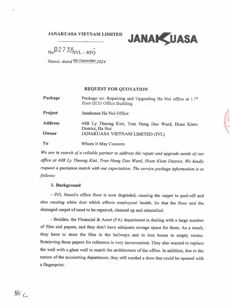 CV 0273b JVL RFQ | PDF