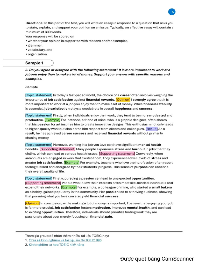 15 Sample Toeic Writting | PDF