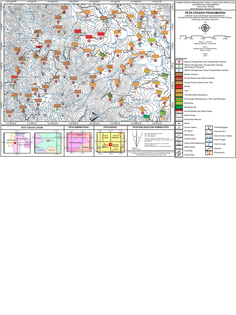 Peta Topografi Toraja Polosan | PDF