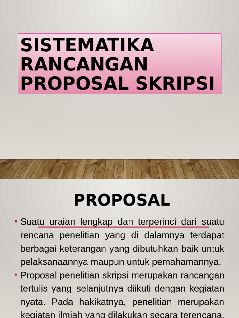 SISTEMATIKA PROPOSAL - (Pertemuan 2) | PDF
