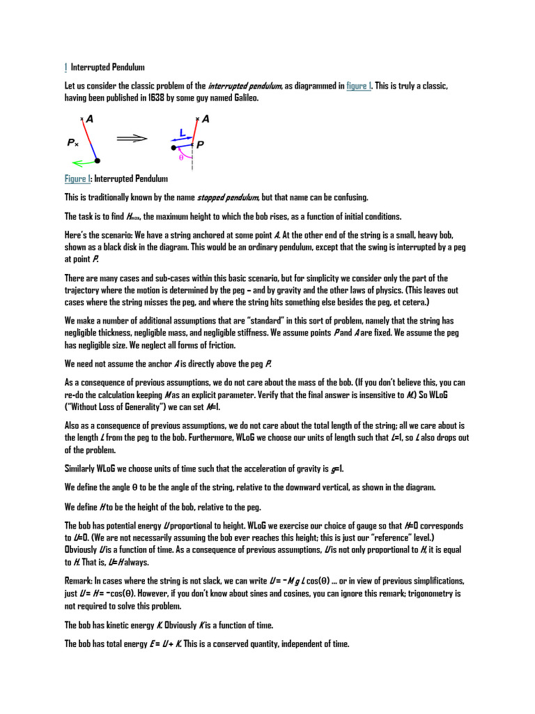 Physics 3 Pdf Pendulum Acceleration