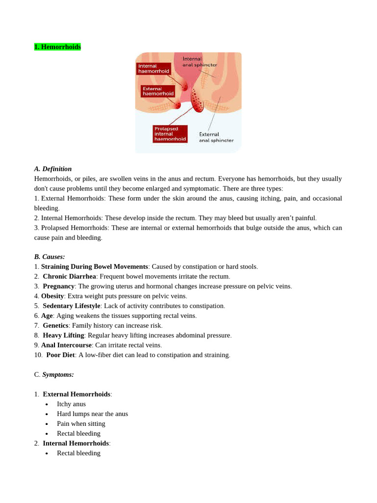 Hemorrhoids | PDF | Hemorrhoid | Gastroenterology