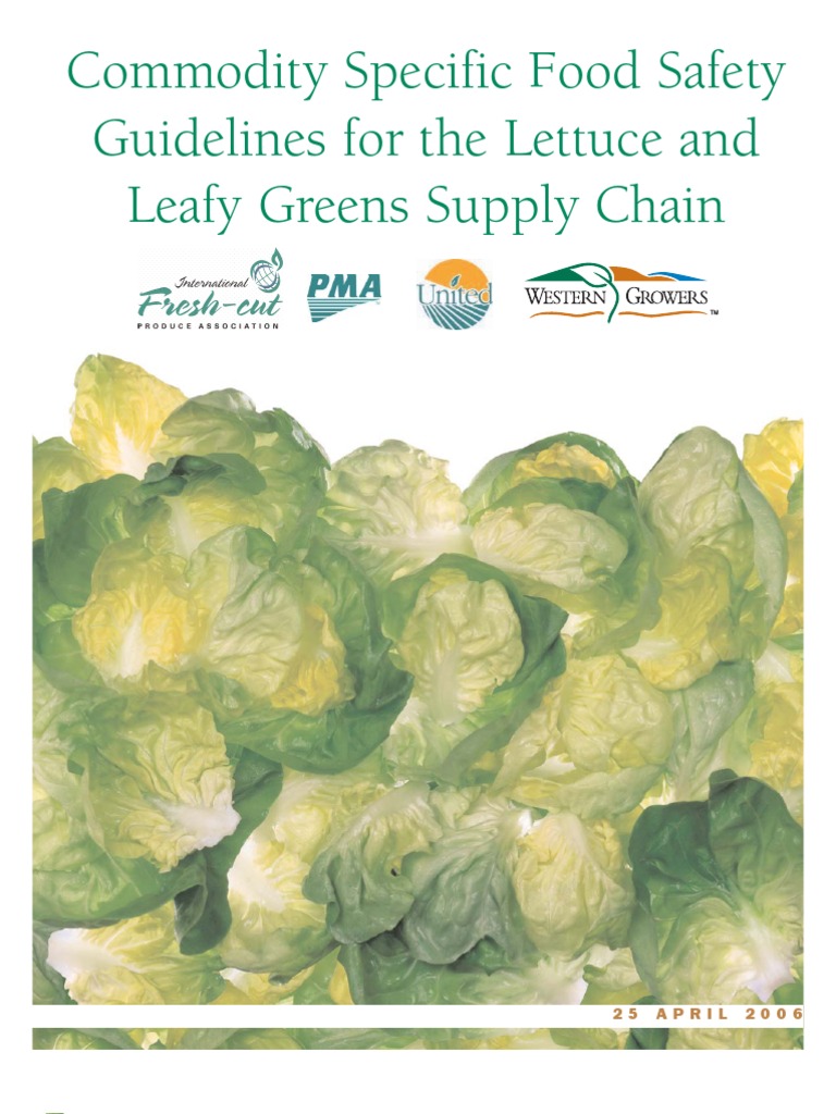 FDA Leafy Green Food Safety Guidance | PDF | Food Safety | Sanitation