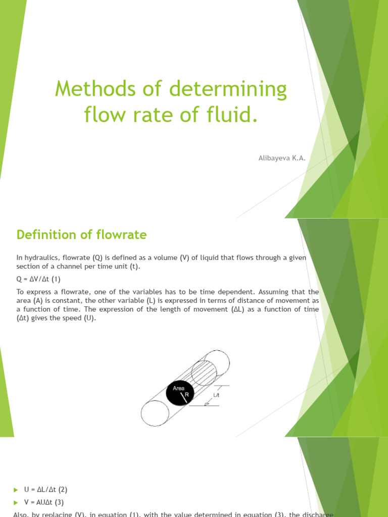 Determining Flow Rate of Fluid | PDF | Fluid Dynamics | Flow Measurement