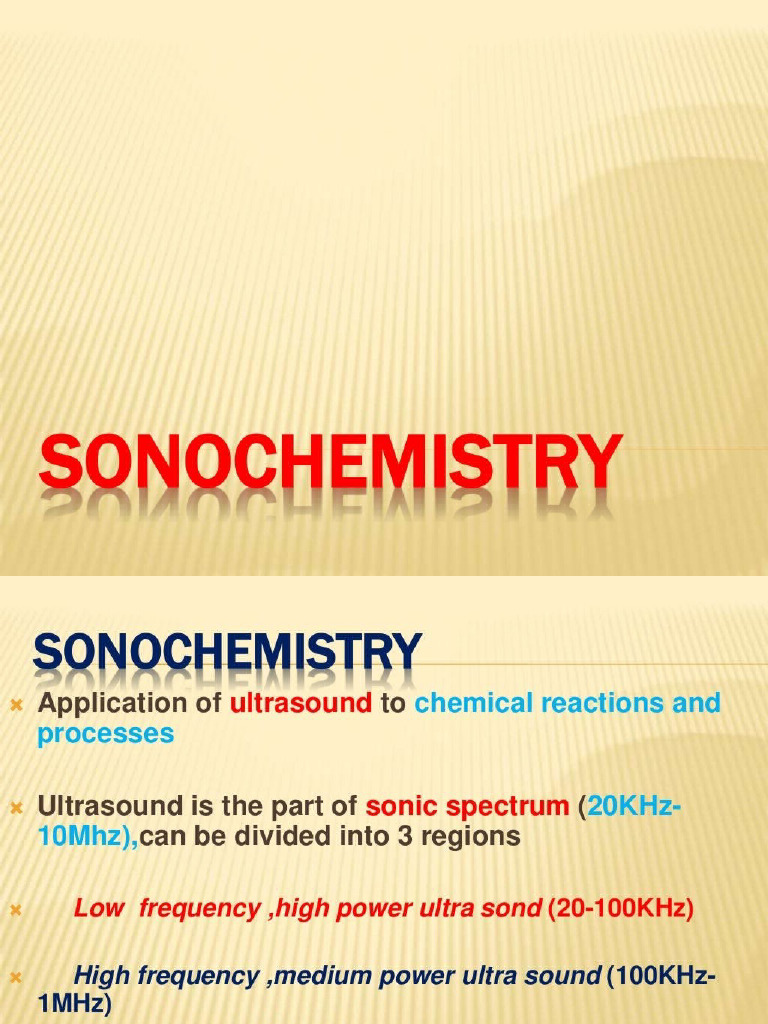 Sonochemistry 64505198 | PDF