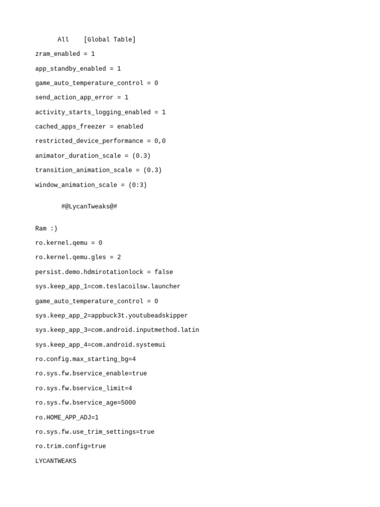 SetEdit Boost Performance - LycanTweaks | PDF