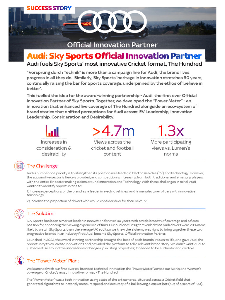 SKY-MEDIA-CASE-STUDY_Audi- | PDF | Audi | Brand