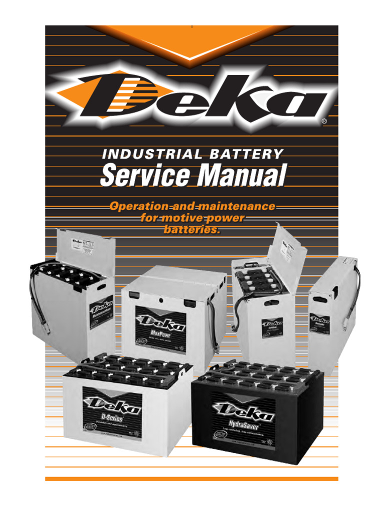 Deka Battery Manual | PDF | Rechargeable Battery | Materials