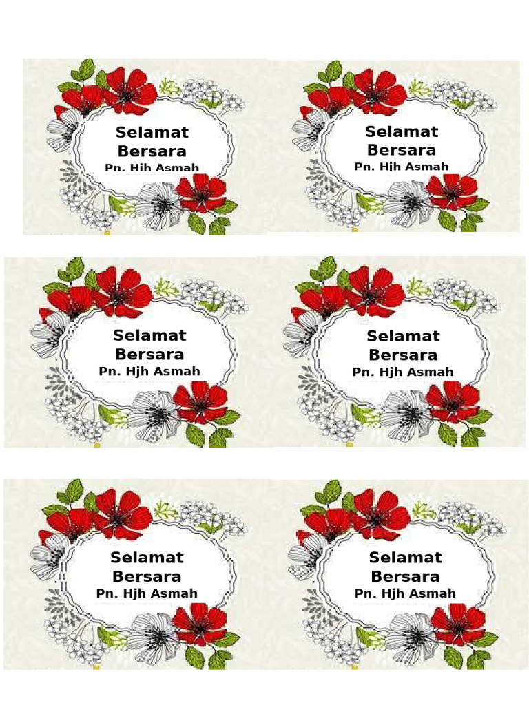 Label Hadiah | PDF