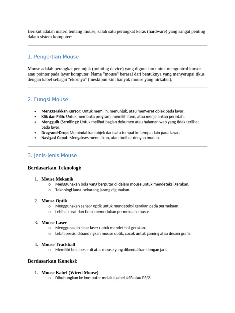 Materi Mouse | PDF