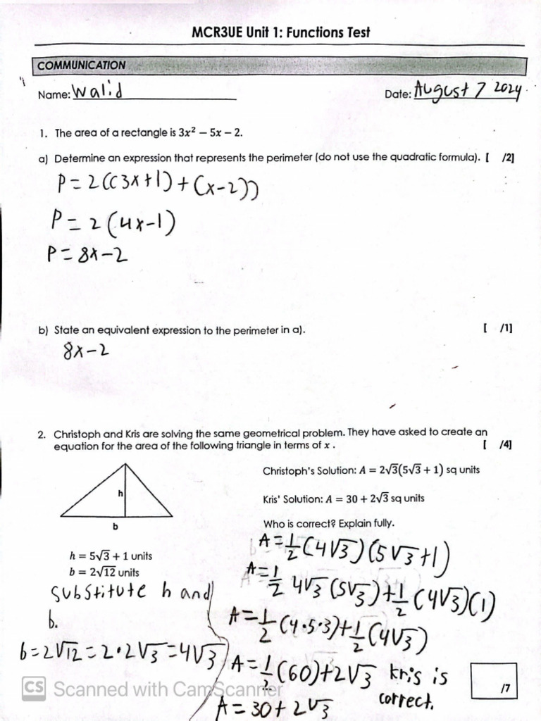 Unit 1 Test - Communication | PDF