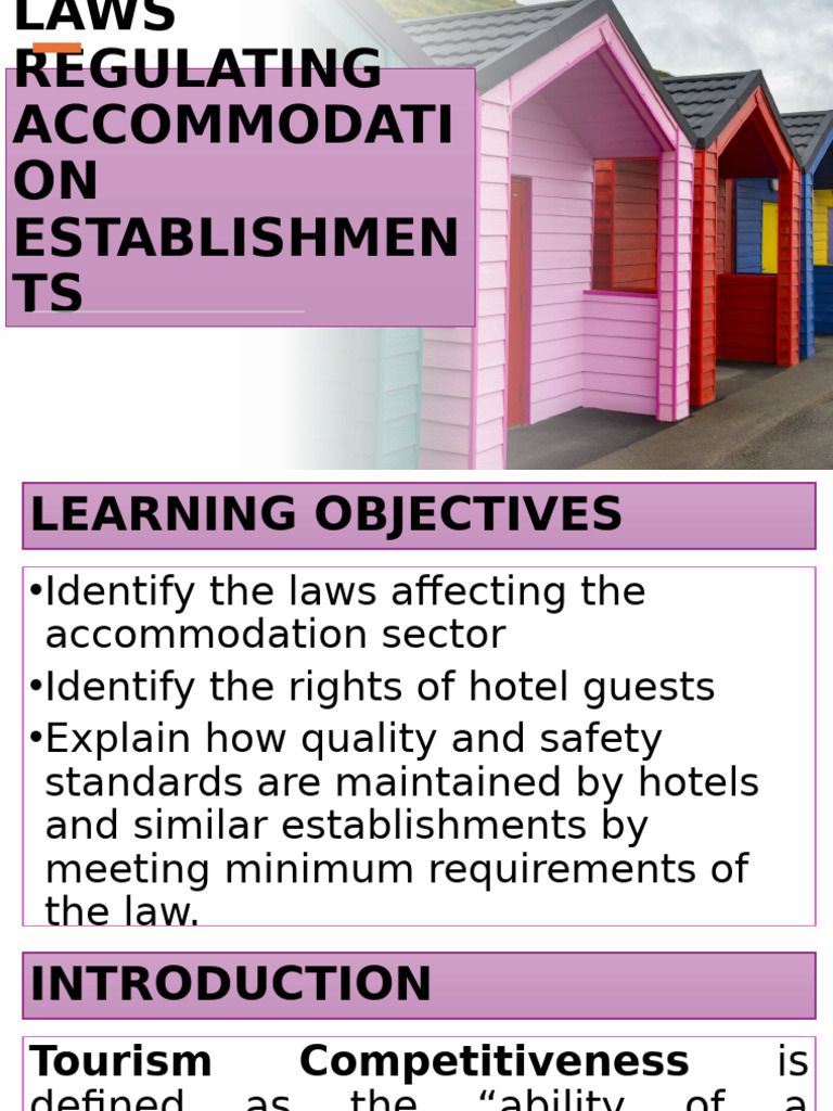 Laws Regulating Accommodation Establishments | PDF | Sanitation ...