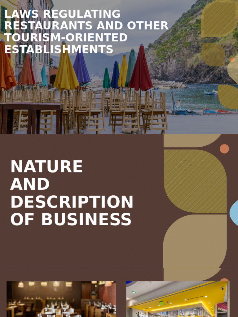 Laws Regulating Restaurants and Other Tourism-Oriented Establishments | PDF | Taxes | Theft